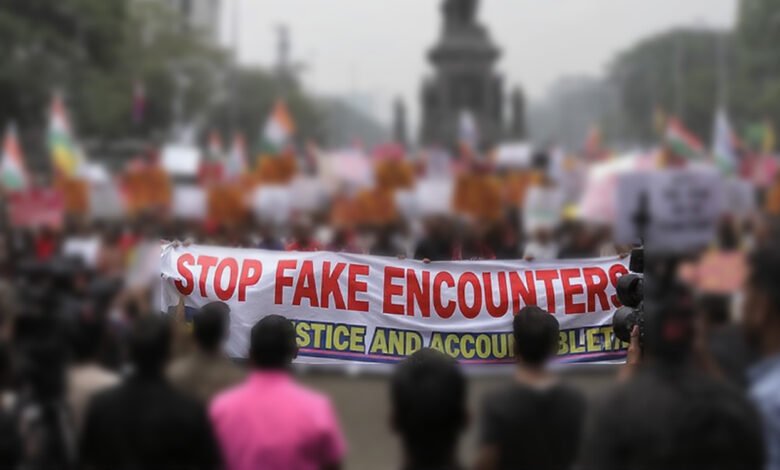 Protest in Hyderabad Against Rising Fake Encounters - Pressmediaofindia